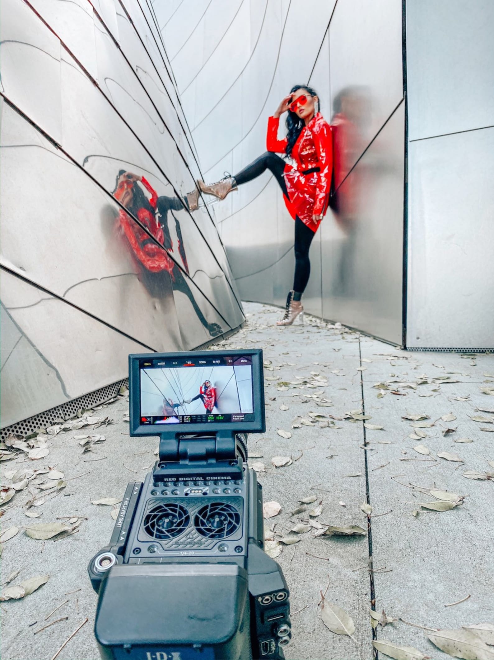 Stylish TPU Suit: Cropped Jacket and the Skirt. Clear Biker Jacket ...