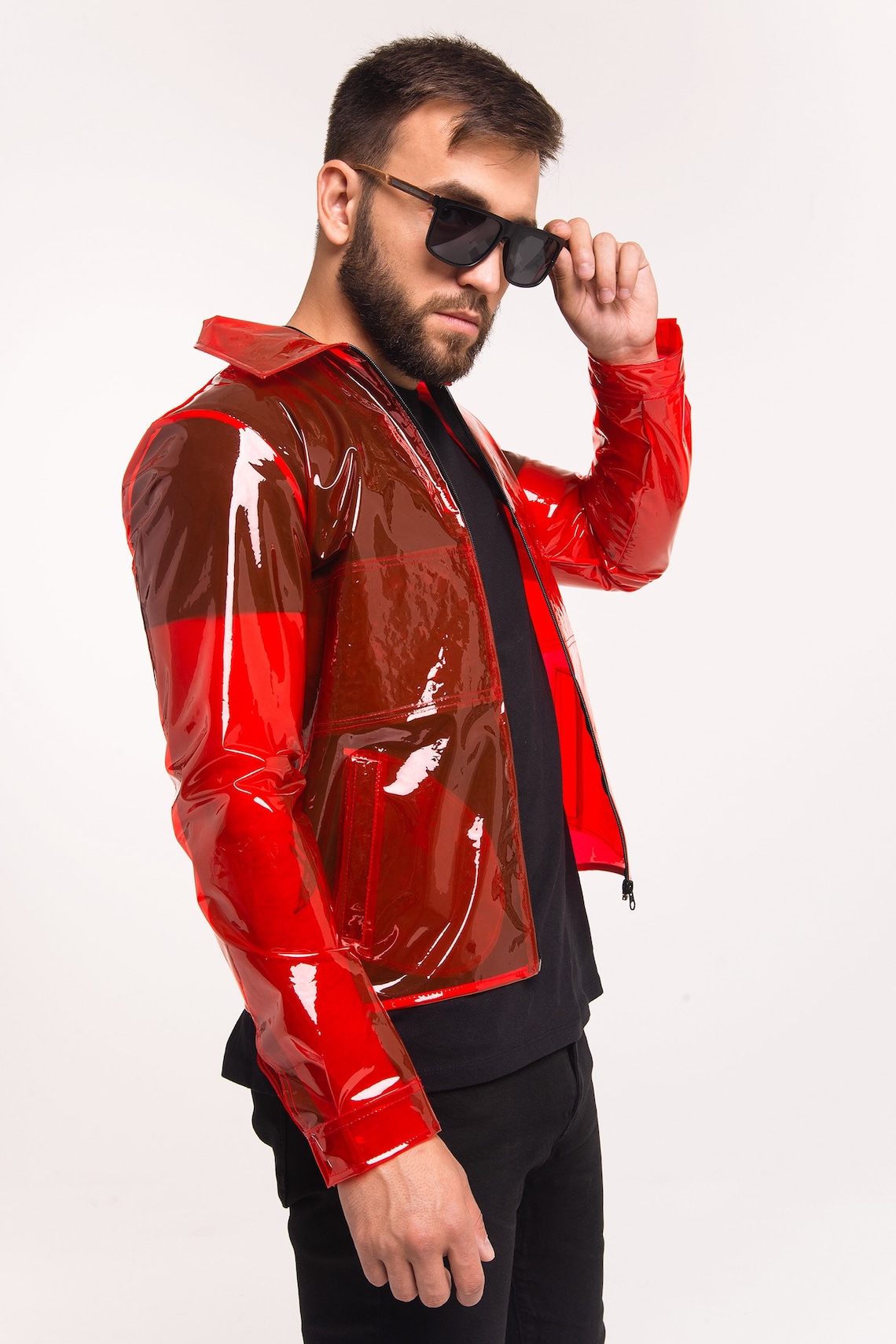 Colored Transparent TPU Jacket. Vinyl Translucent Blazer. - Etsy