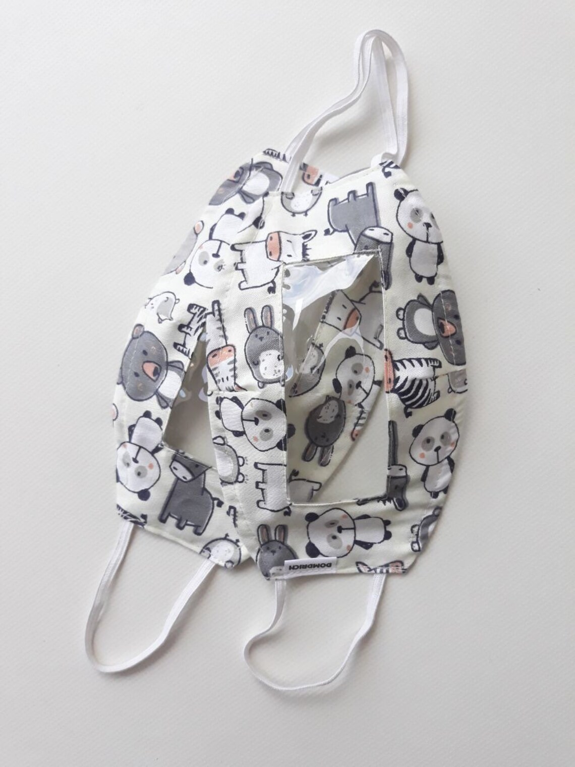 Kids print friendly mask. Clear vinyl protecting mask with two | Etsy