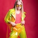 Colored Hot Vinyl Set. Party Clothes. Vinyl Blazer and Skirt. Hi-tech ...