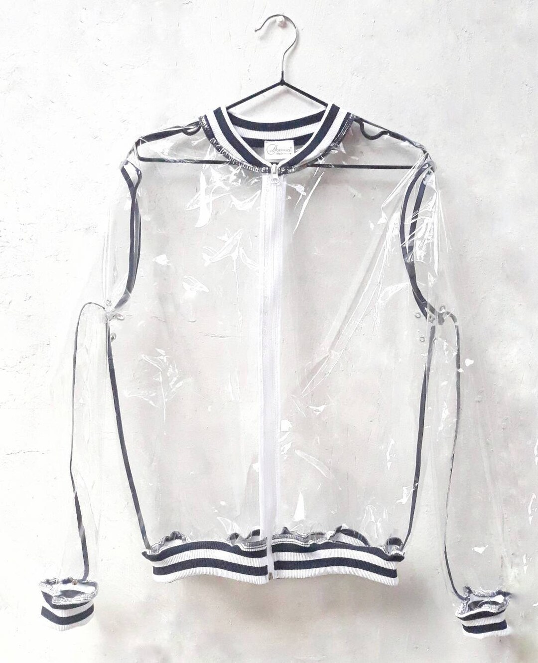 Transparent Vinyl Bomber Jacket. Unique and Bright Clear Clothing. - Etsy