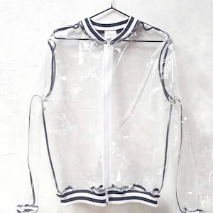 Transparent Vinyl Bomber Jacket. Unique and Bright Clear Clothing. - Etsy