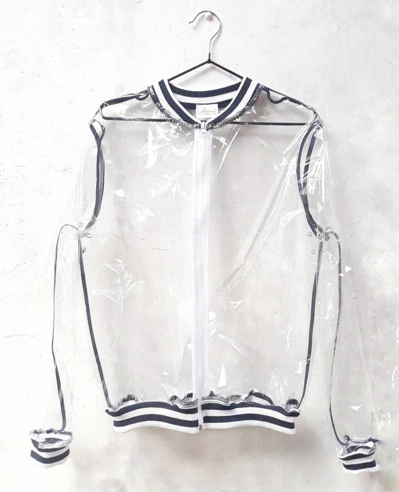 Transparent Vinyl Bomber Jacket. Unique and Bright Clear - Etsy
