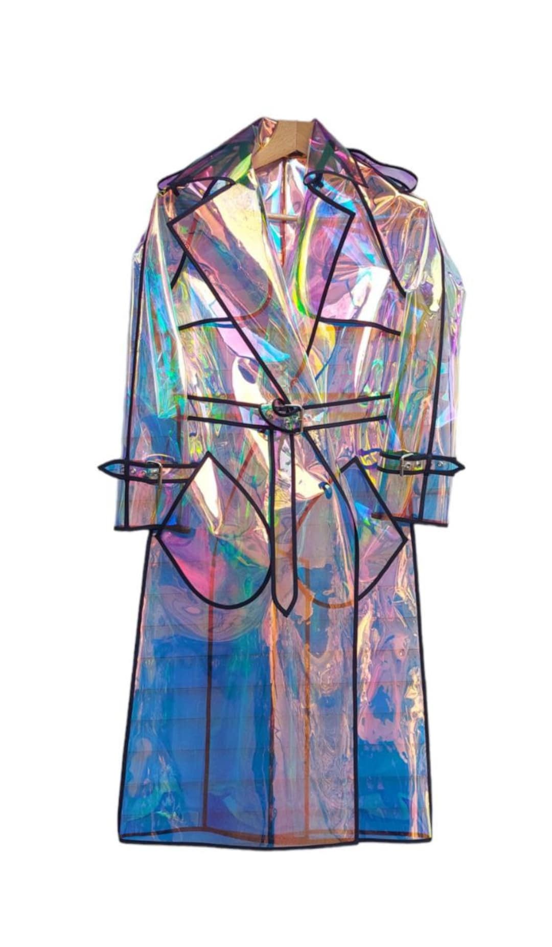 Halogram Ladies Georgeous Raincoat With Trim and Removable Hood ...
