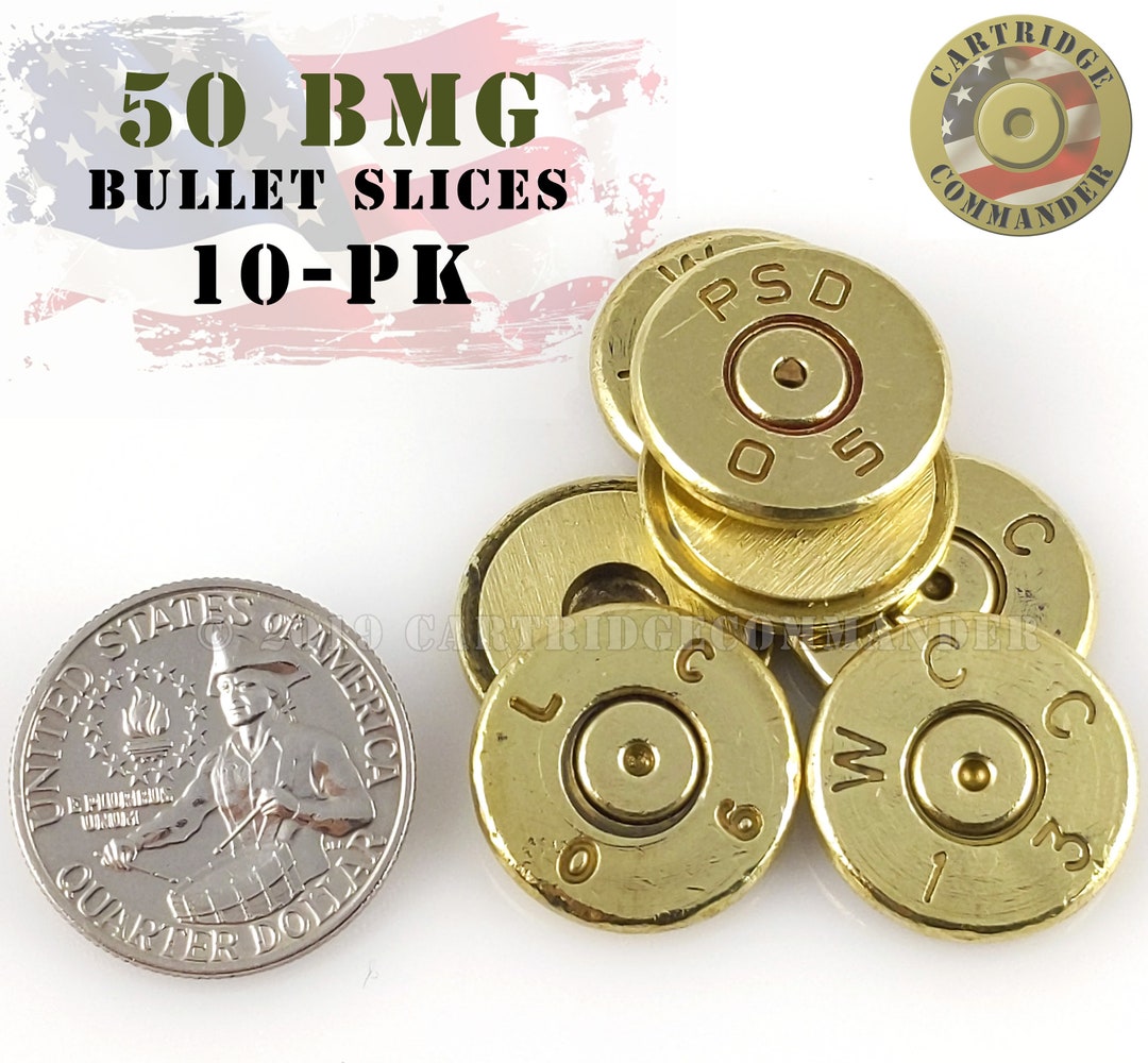 50 BMG Bullet Slice Military Brass Bullet 50 Caliber Browning Machine ...
