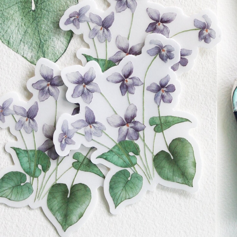 Violet Flower Decal - Etsy