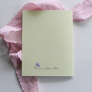 Violet Card Simple Violet Greeting Card Watercolor Violets Watercolor ...