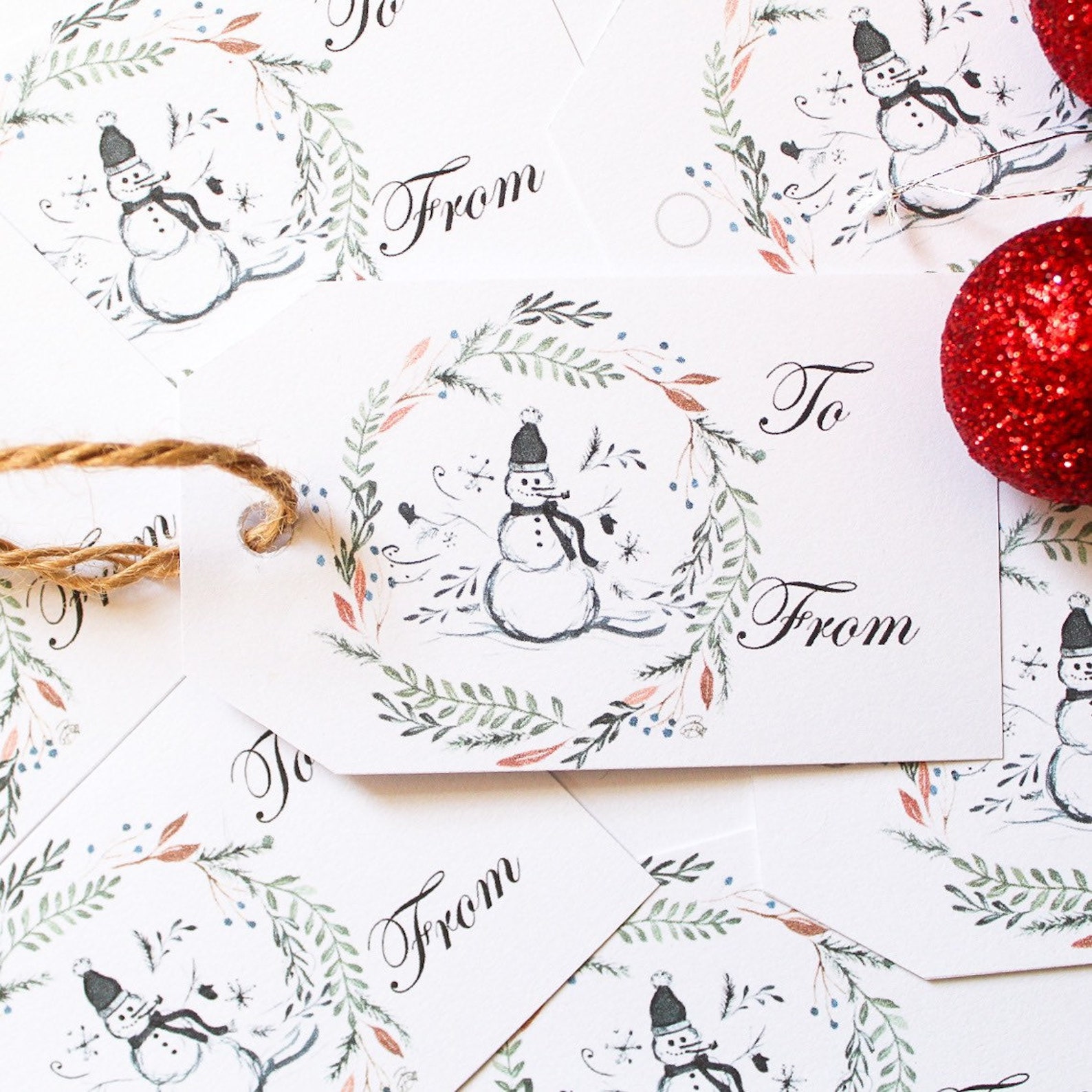 Instant Download Snowman Gift Tag Christmas Present Gift Tag - Etsy