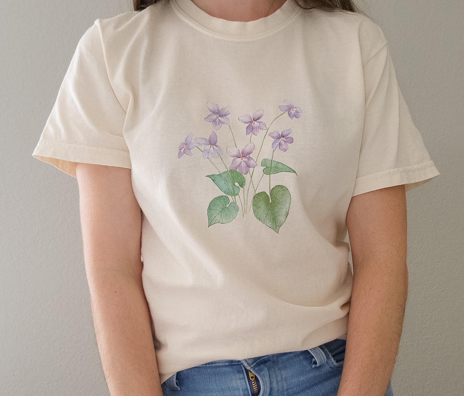 Violet Flower T-shirt Comfort Colors Wildflower T-shirt for Women ...