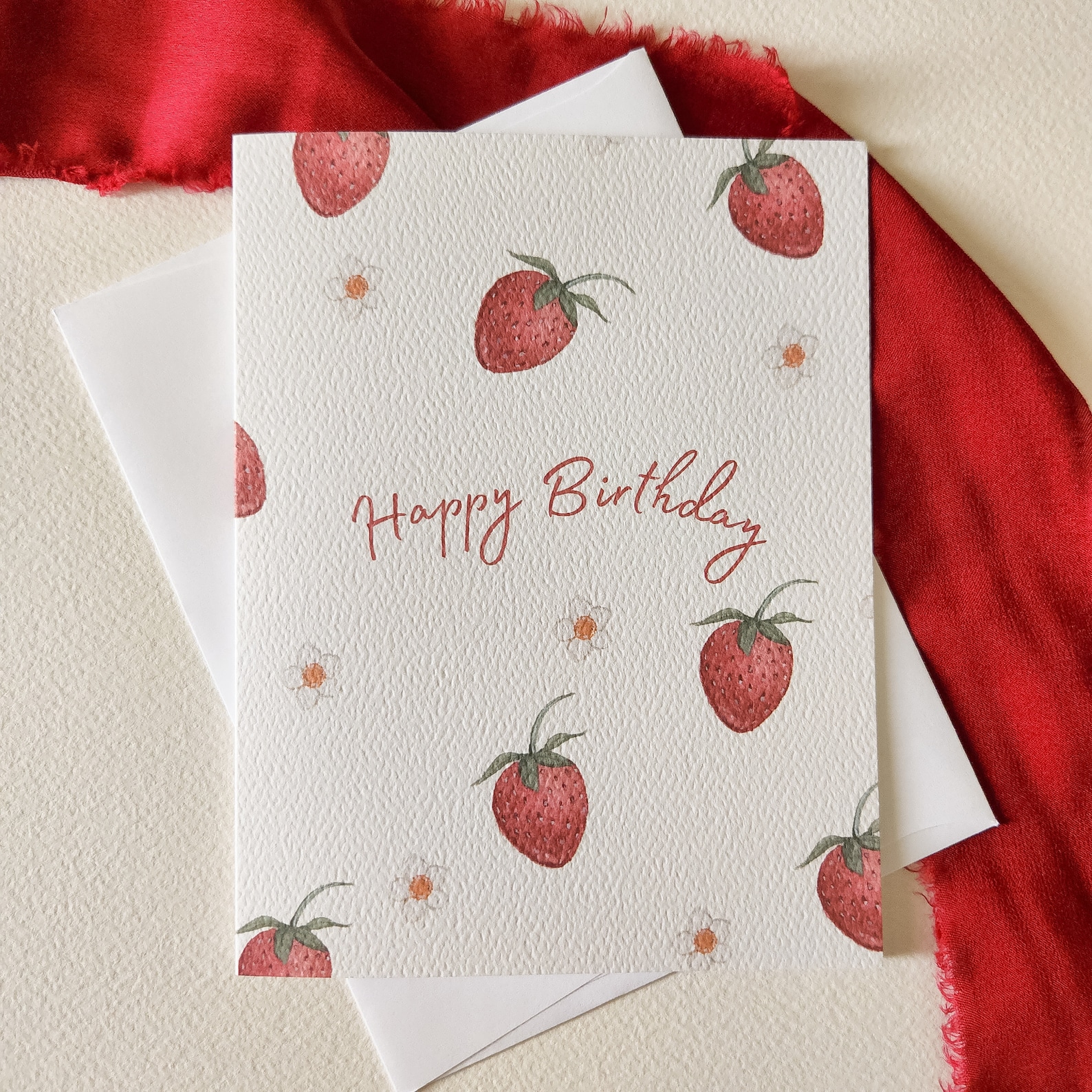 Strawberry Happy Birthday Card Girls Birthday Cute Berry Card for ...