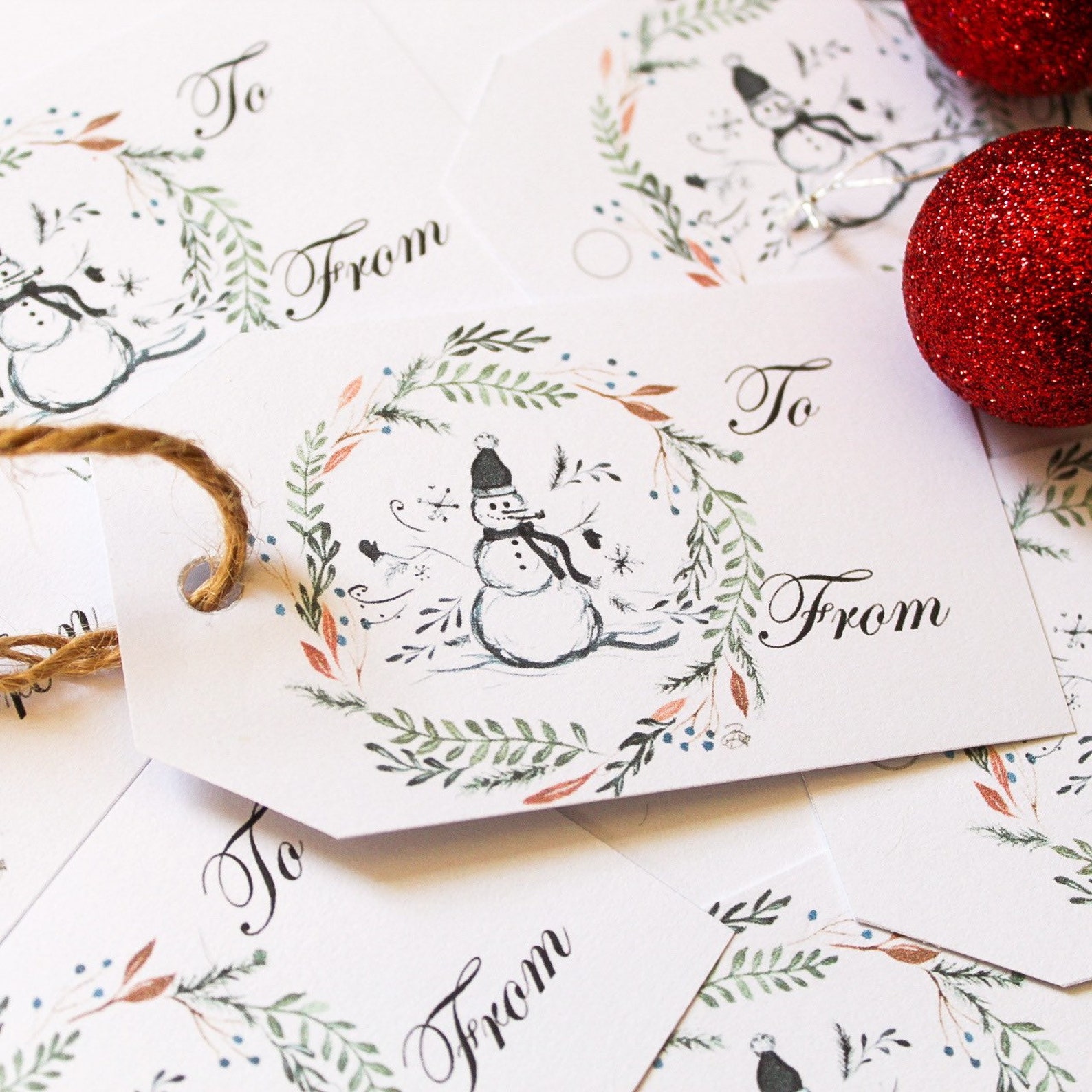 Instant Download Snowman Gift Tag Christmas Present Gift Tag - Etsy