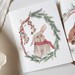Bunny Holiday Christmas Card Cute Bunny Rabbit Christmas Card Winter ...