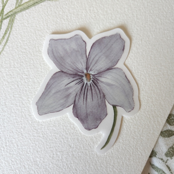 Violet Flower Decal - Etsy