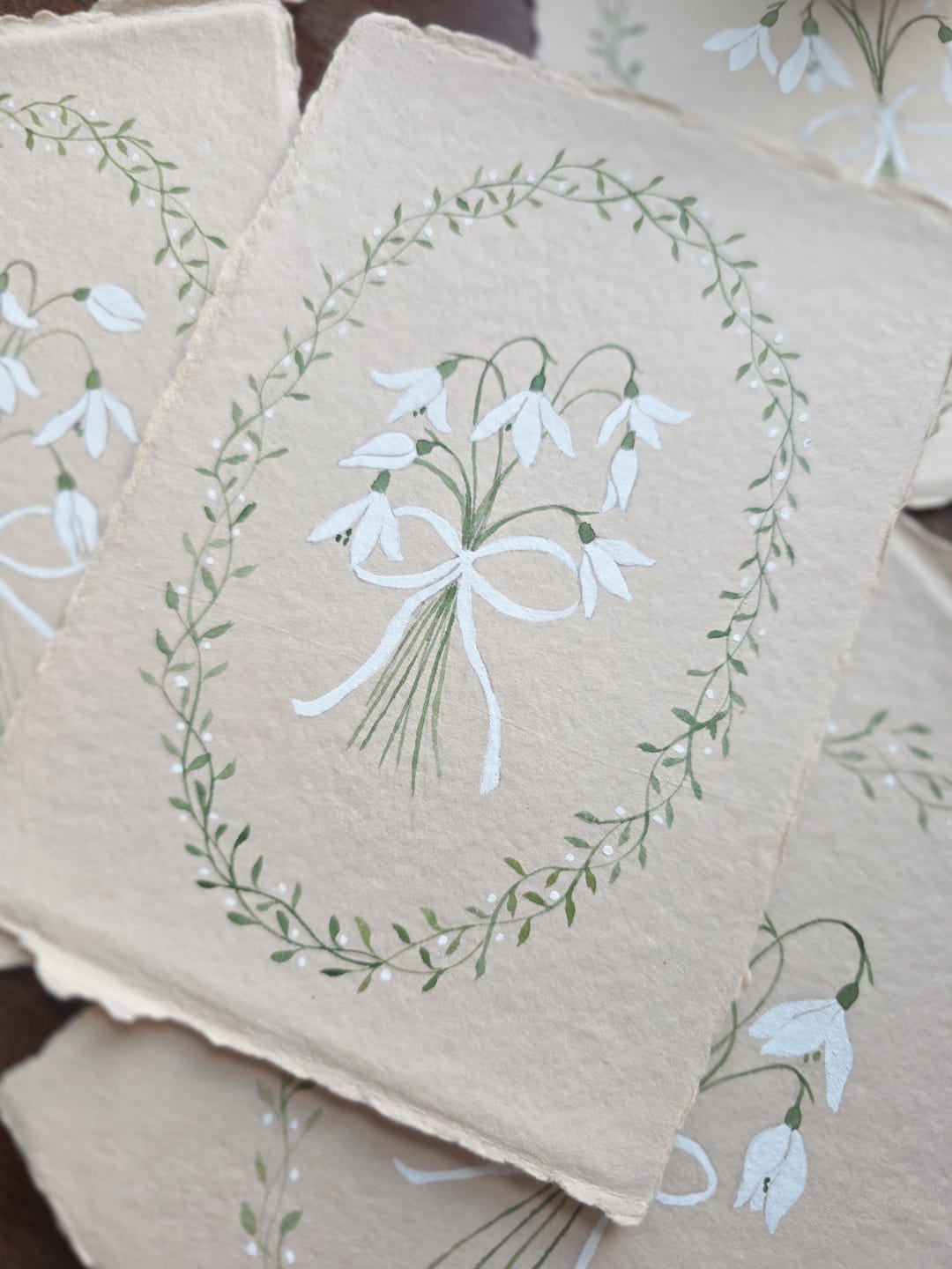 Snowdrop Painting Flower January Birth Month Painting Nursery Art ...