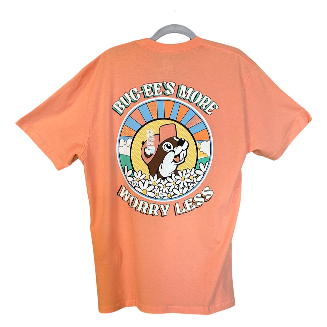 Orange Worry-less Flower Buc-ee's T-shirt Women's - Large - Etsy