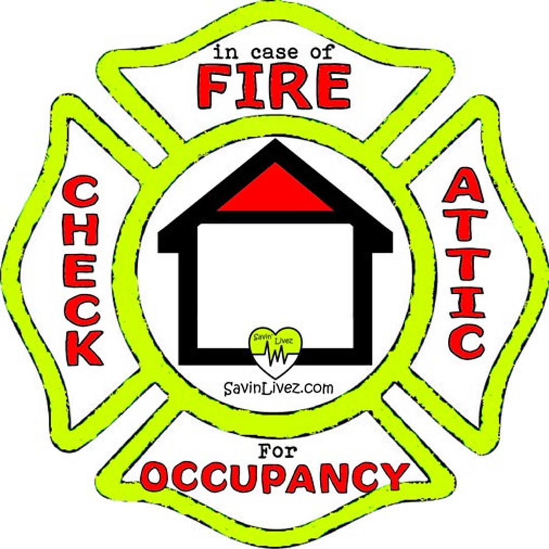 Reflective Attic Occupancy Decal - to Indicate People Occupy Attic ...
