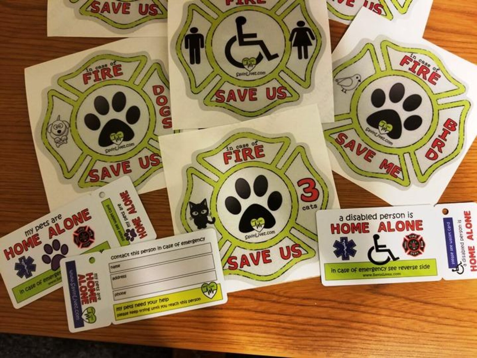 Emergency Contact Key FOB and Wallet Card for Pets - Home Alone - Pet ...