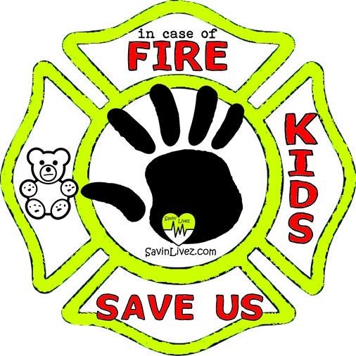 Reflective Kids Rescue Decal to Indicate Kids Inside in Case of Fire ...