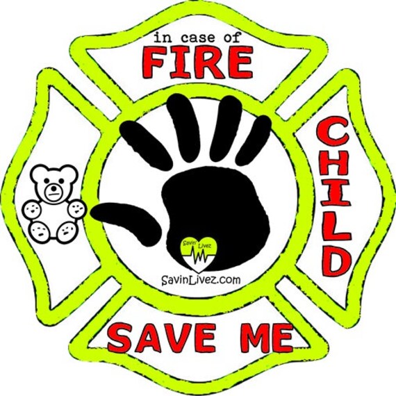 Reflective Child Rescue Decal to Indicate Child Inside in - Etsy