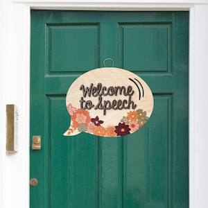 Speech Therapist Door Sign, SLP Door Sign, Speech Therapist Graduation ...