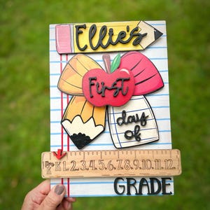 First Day of School Kids Photo Prop, Back to School Personalized Sign ...