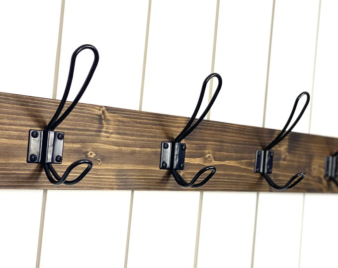 Rustic Reclaimed Wood Wall Hook Western Decor Primitive Coat Hook ...