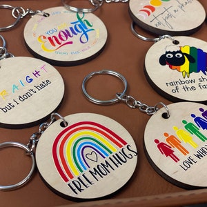 Colorful Pride Keychains Rainbow Pride Keychains Show Your Pride Pride ...