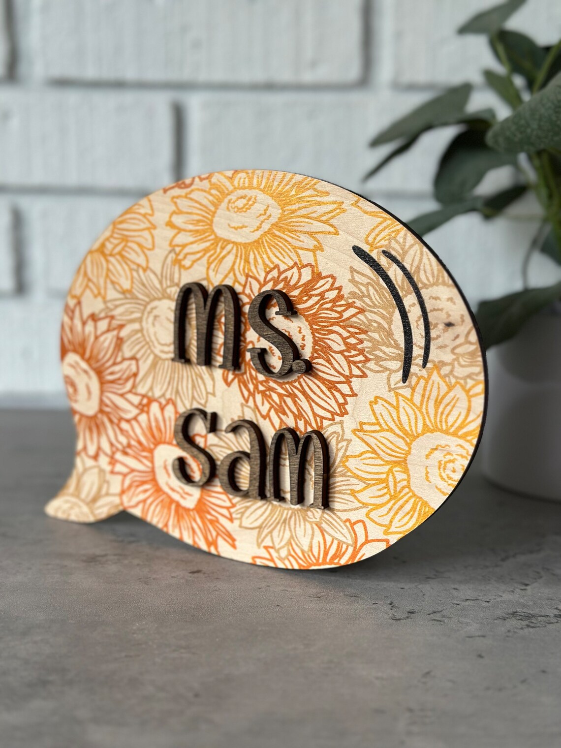 Speech Therapist Gift, SLP Desk Sign, Speech Therapist Graduation Gift ...