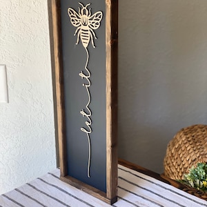 Let It Bee Layering Sign Set, Bumble Bee Decor, Bee Decor, Bee Wall ...