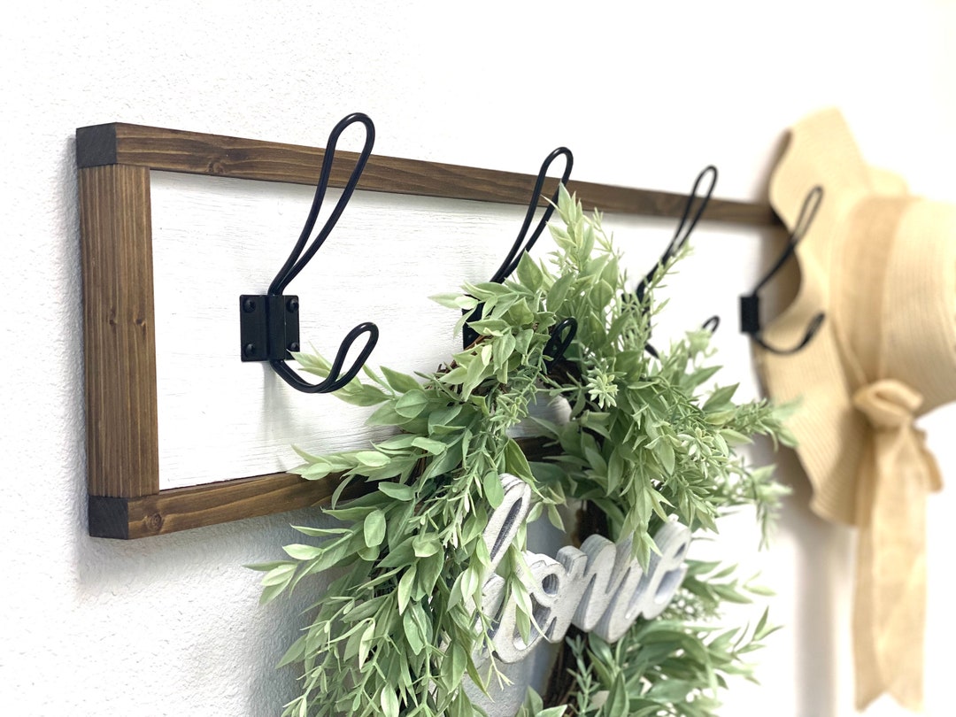 Barn Wood Rustic Farmhouse Coat Hook | Farmhouse Wall Hook | Wall Hook ...