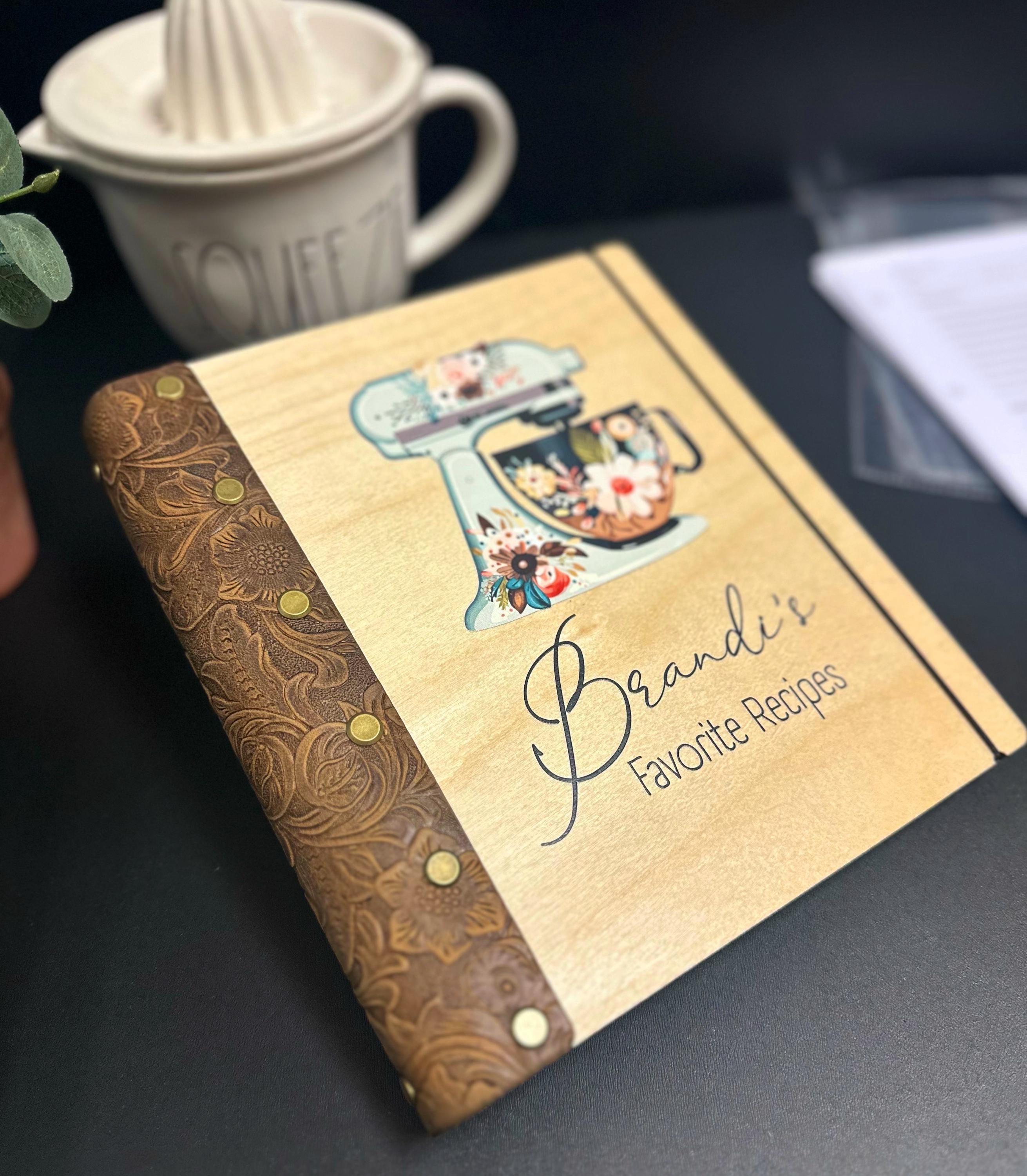 Personalized Wooden Recipe Book, Custom Cook Book, Family Recipe - Etsy