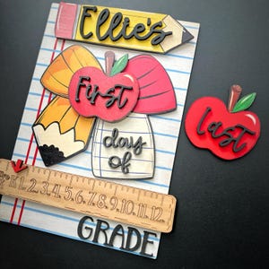 First Day of School Kids Photo Prop, Back to School Personalized Sign ...