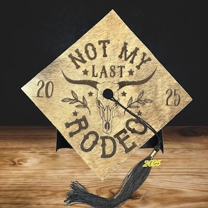 Personalized Cowhide Graduation Cap Topper, Western Custom Graduation ...