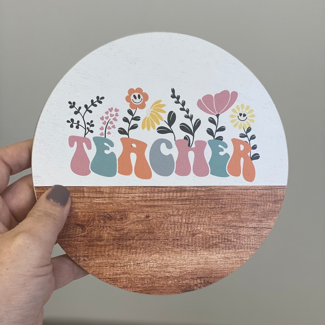 Door Sign for Teacher, Desk Sign for Classroom, Teacher Sign, BOHO ...