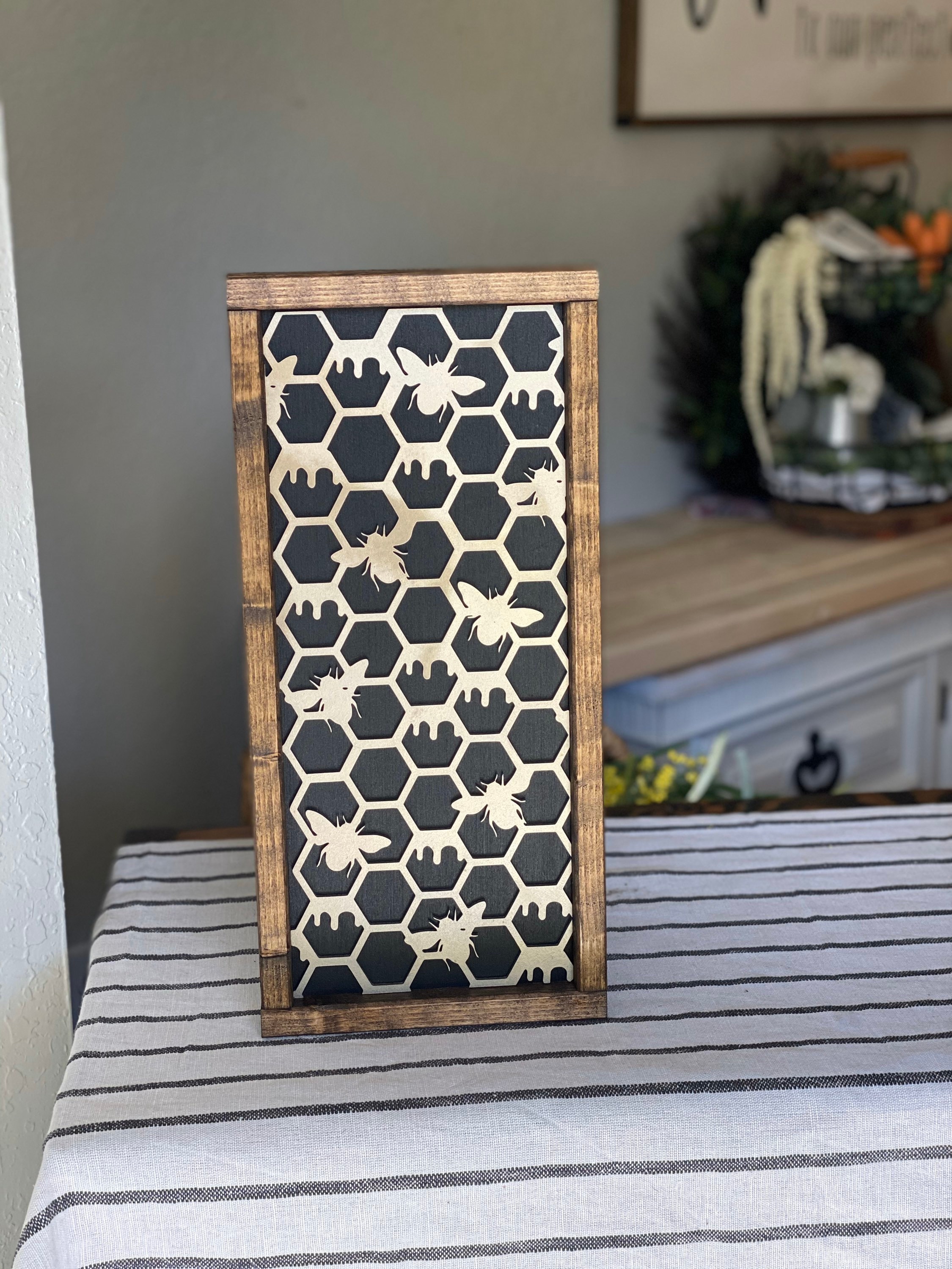 Layering Sign Honeycomb Sign Bee Decor Spring Decor 3D | Etsy