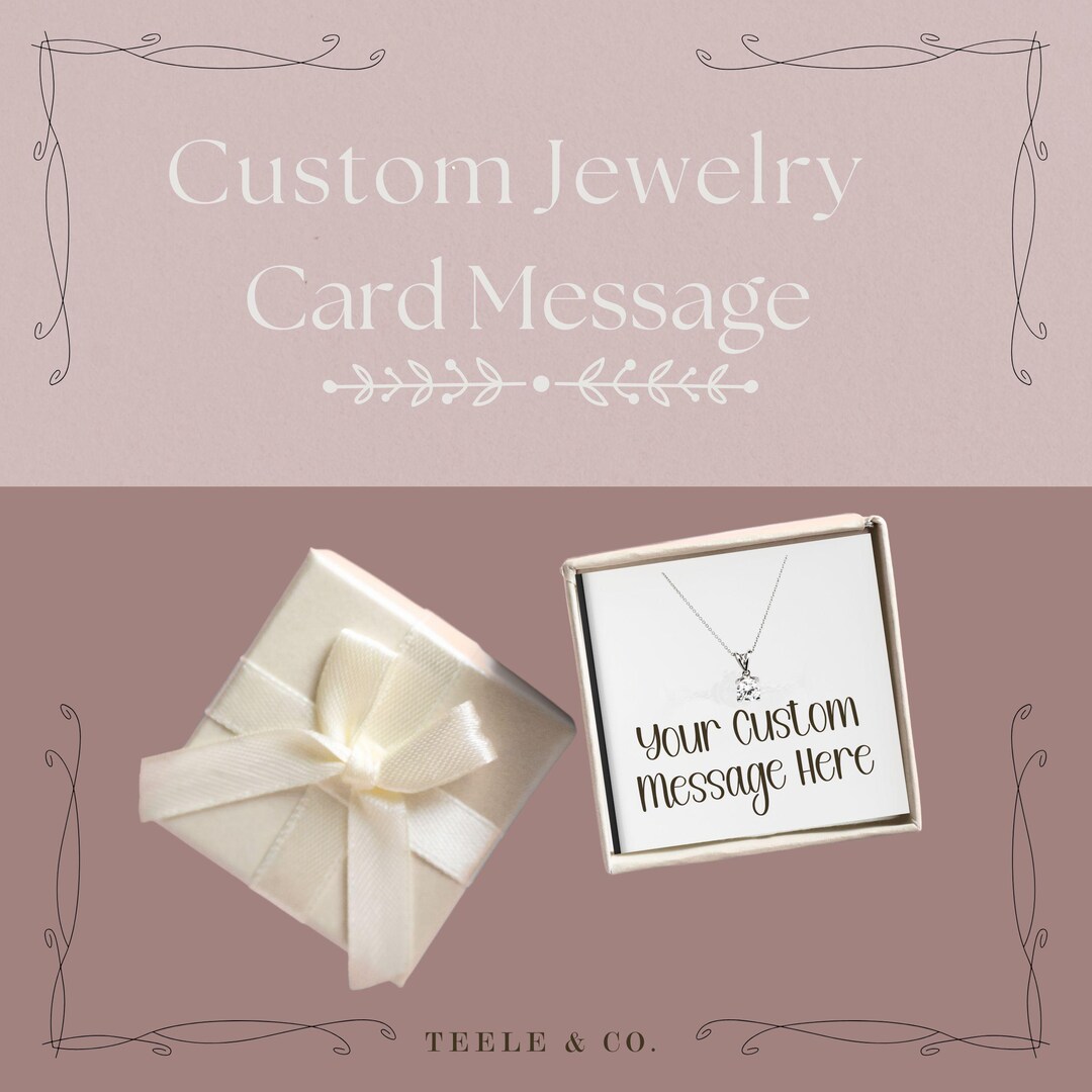 Custom Card for Jewelry Box - Add on Option - Etsy