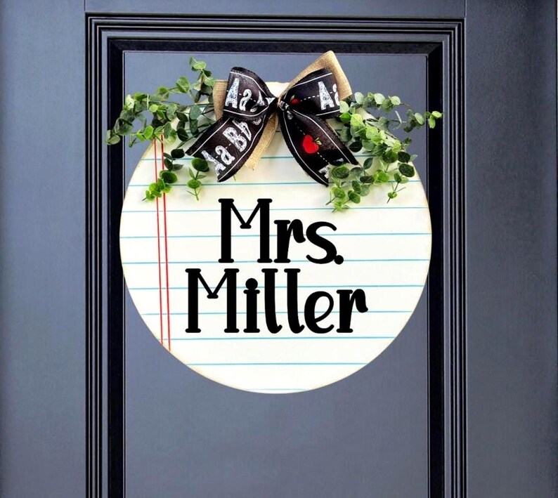 Personalized Teacher Door Hanger, Teacher Name Sign for Classroom ...