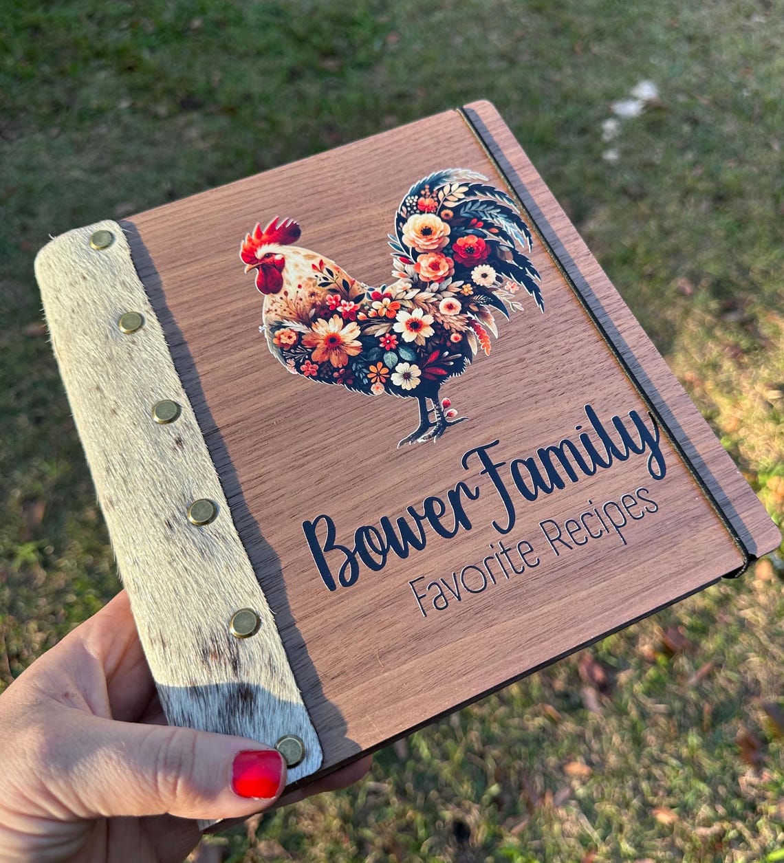 Personalized Wooden Recipe Book, Custom Cook Book, Family Recipe - Etsy