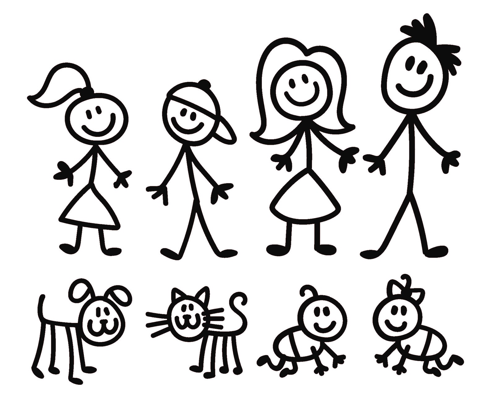 Stick Figure Family Family Ornament Family Ornament 2021 | Etsy