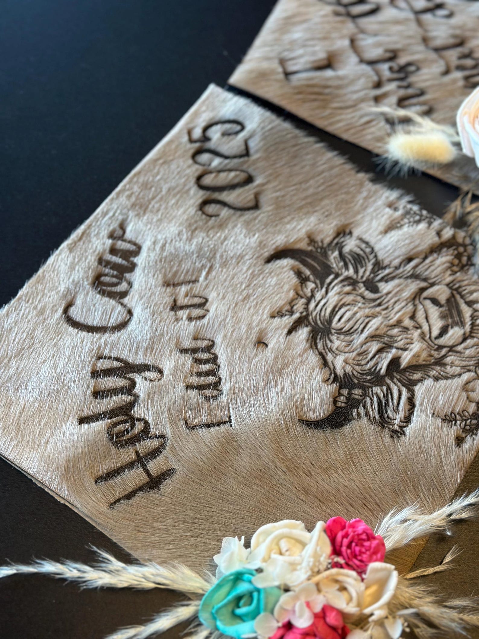 Personalized Cowhide Graduation Cap Topper, Custom Graduation Cap ...