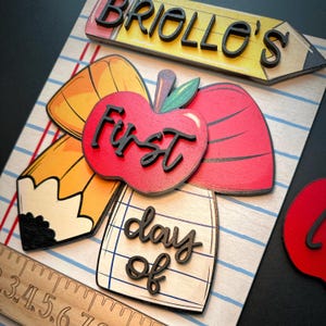 First Day of School Kids Photo Prop, Back to School Personalized Sign ...