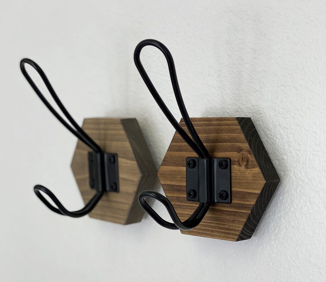 Hexagon Farmhouse Hook | Hexagon Coat Hook | Single Hook | Farmhouse ...