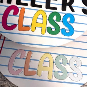 Teacher Door Sign, Classroom Notebook Paper Door Hanger, Classroom Door ...