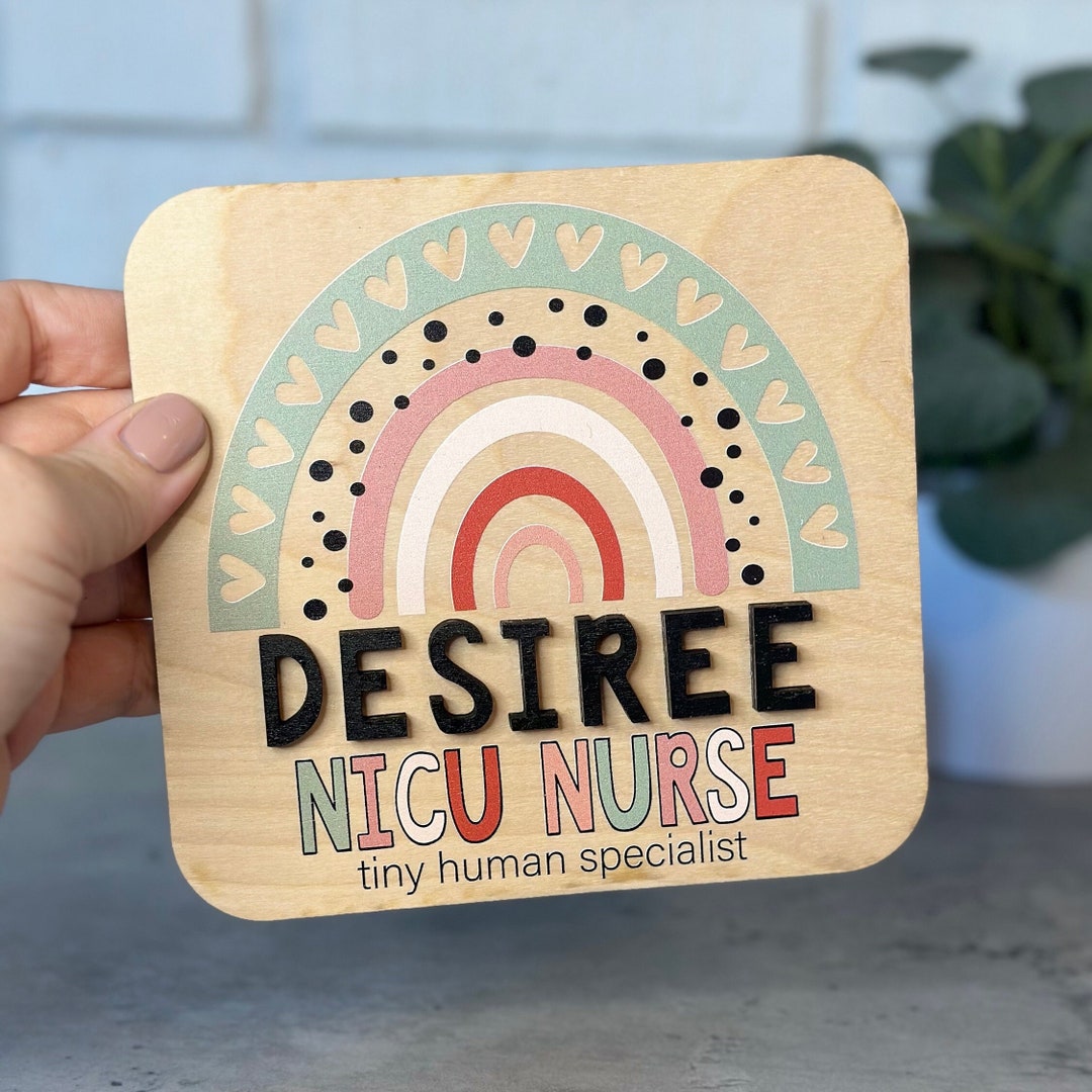 Nurse Gift, NICU Nurse Sign With Name, Nurse Graduation Gift, Medical ...