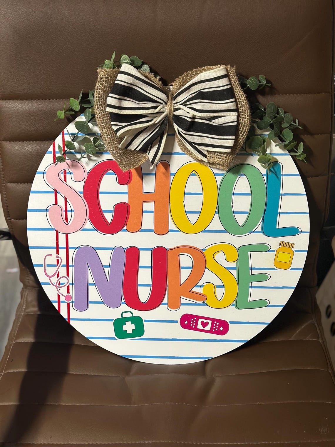 School Nurse Back to School, Personalized School Nurse Door Hanger ...
