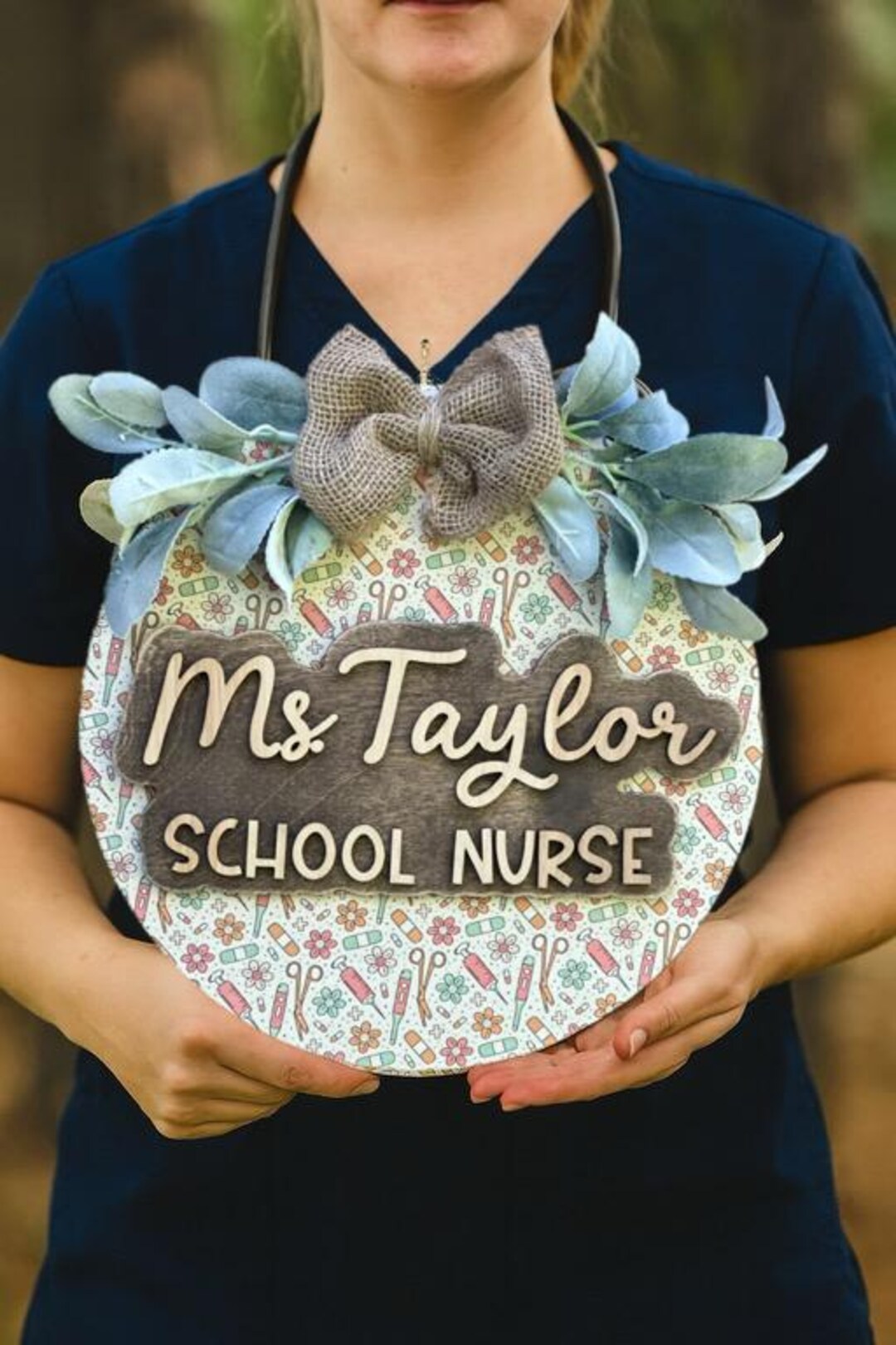 School Nurse Back to School, Personalized School Nurse Door Hanger ...