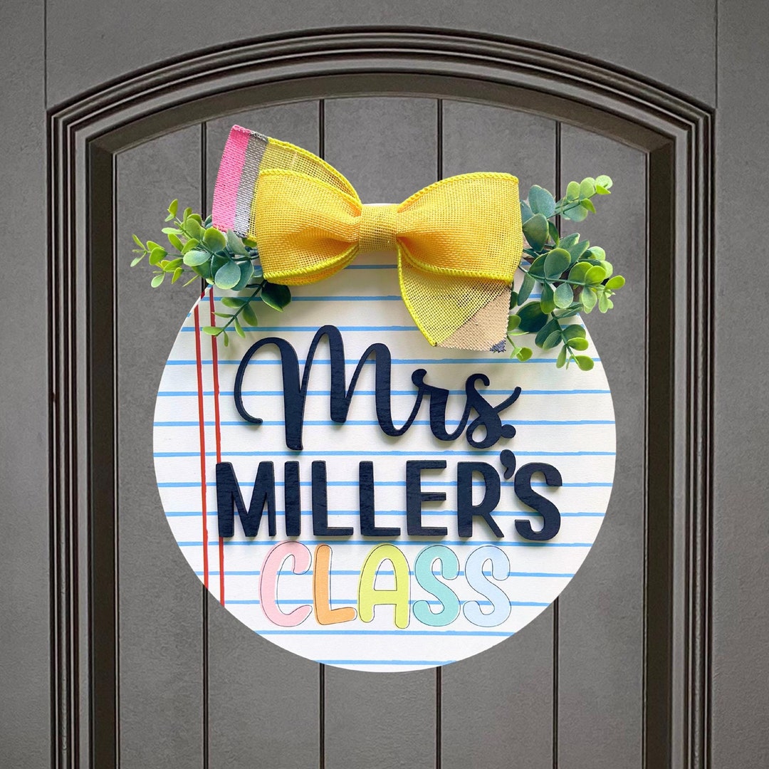 Personalized Teacher Door Hanger, Teacher Door Sign, Name Sign ...