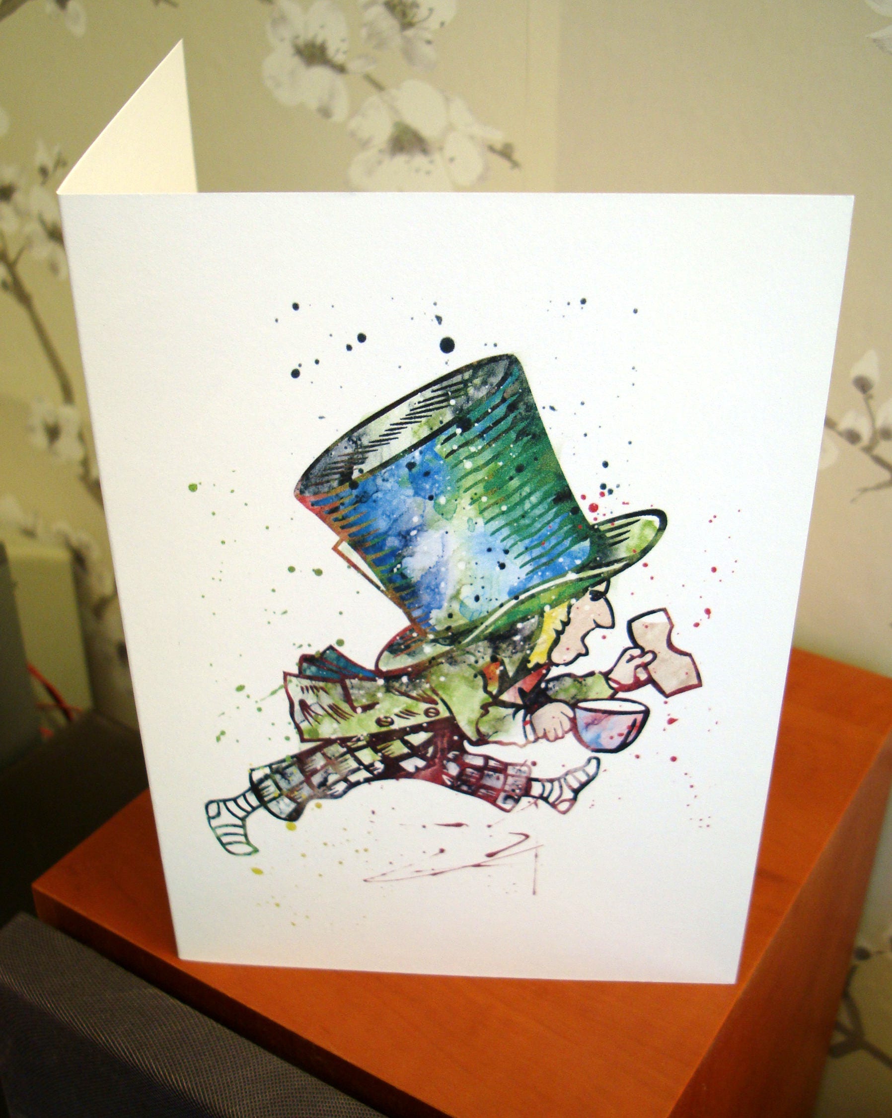 Happy Unbirthday Greeting Card Running Mad Hatter tarjetas - Etsy México