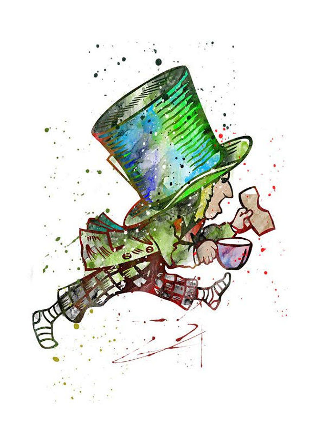 Alice in Wonderland Happy Unbirthday Greeting or Birthday Card, Vintage ...