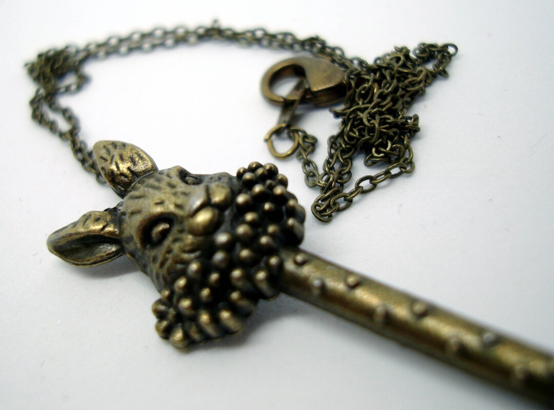 Rabbit Head Key Chain Necklace - Vintage, Steampunk or Goth - Antique ...
